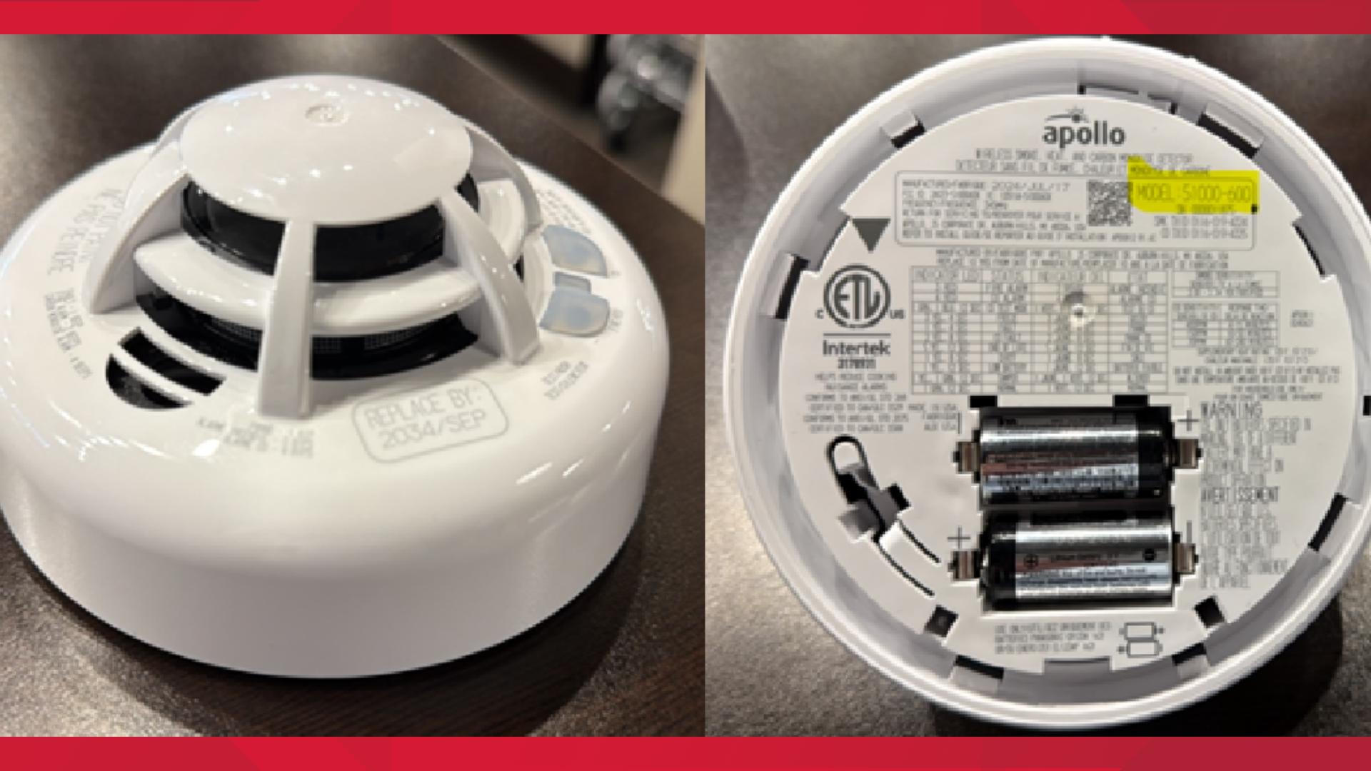 Apollo America recalls smoke and carbon monoxide detectors | krem.com