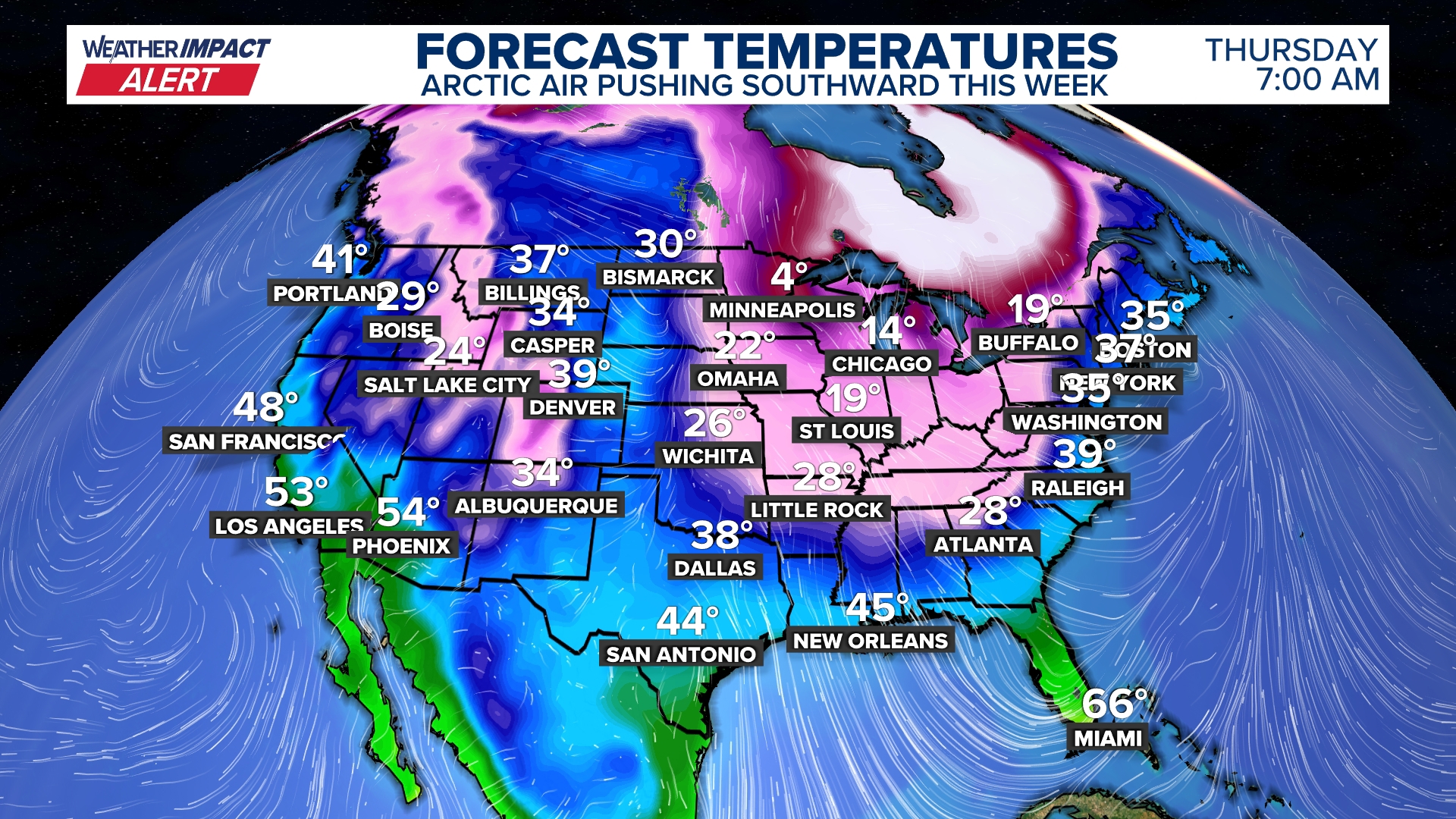 Surge of arctic air and snow moving through Eastern U.S. this week ...
