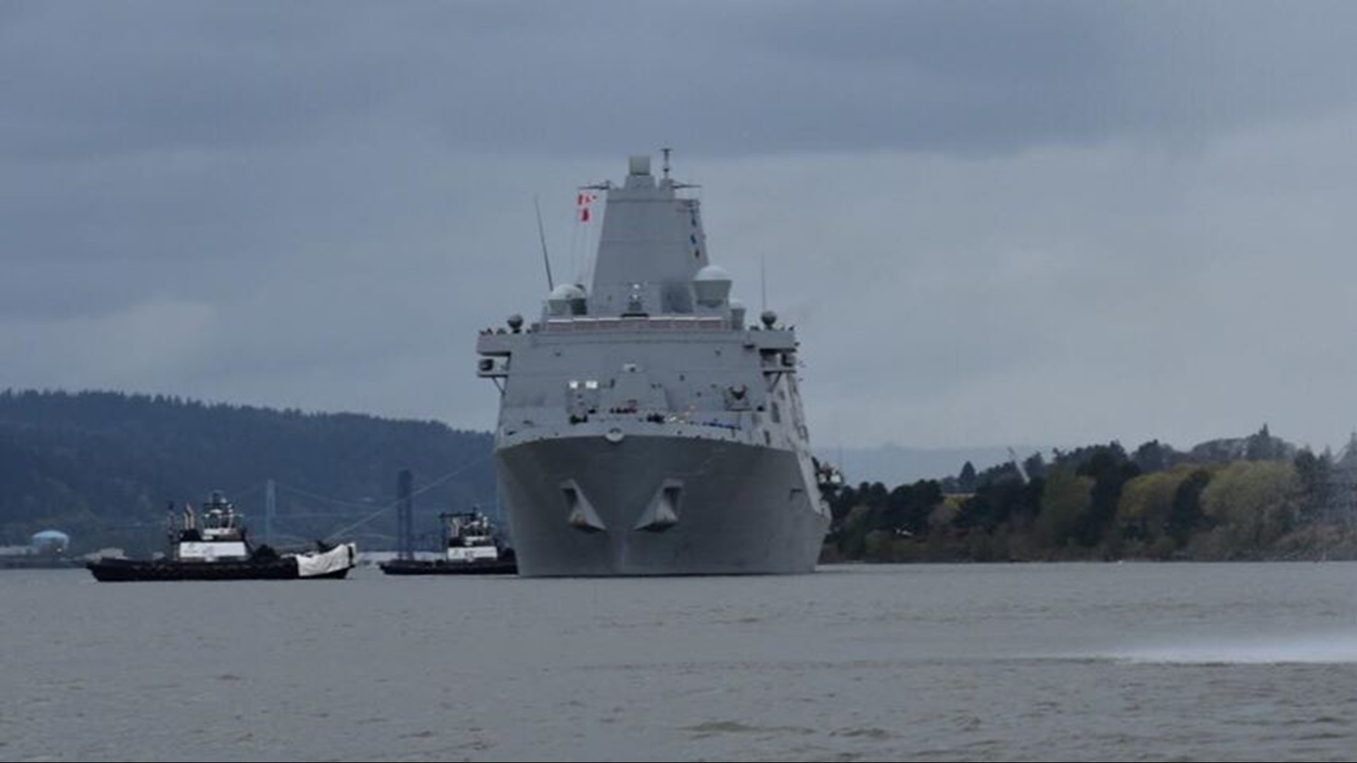 New Navy ship USS Portland arrives in Portland | krem.com