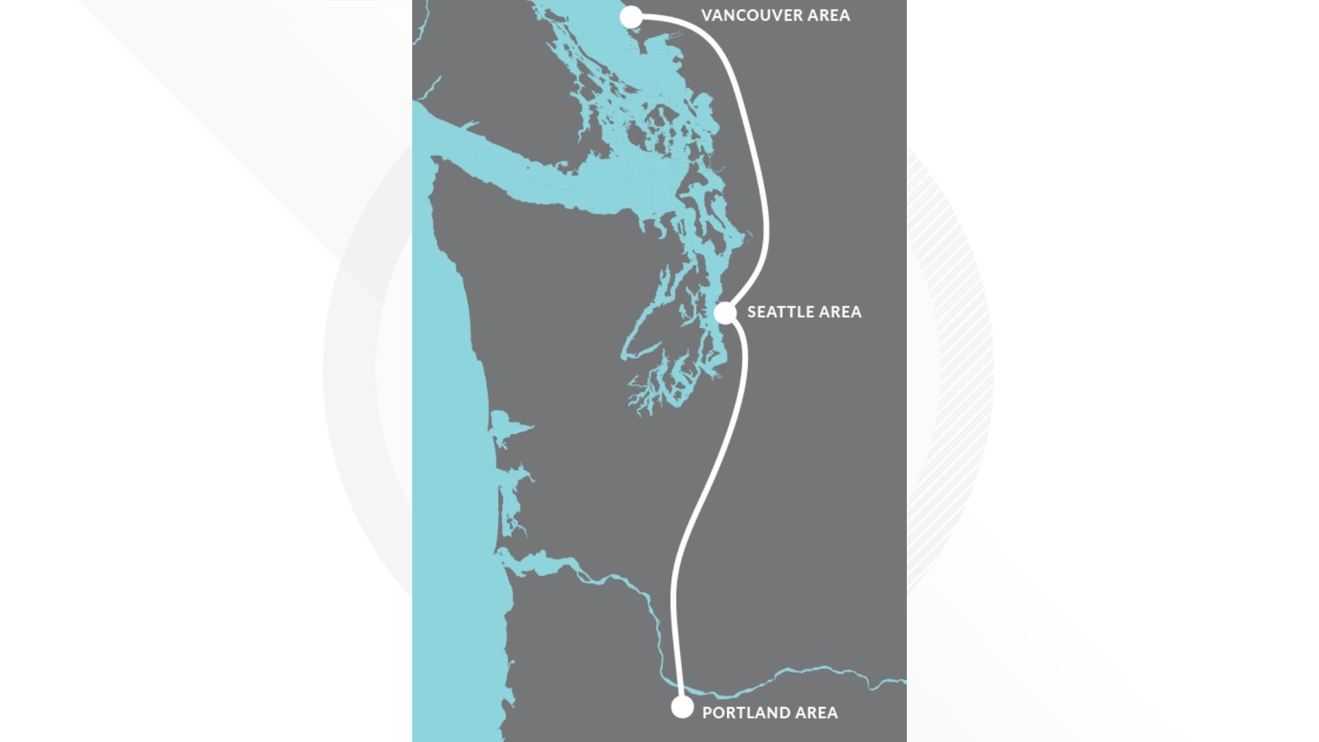 $49.7 million federal grant will fund Cascadia high-speed rail line study | krem.com