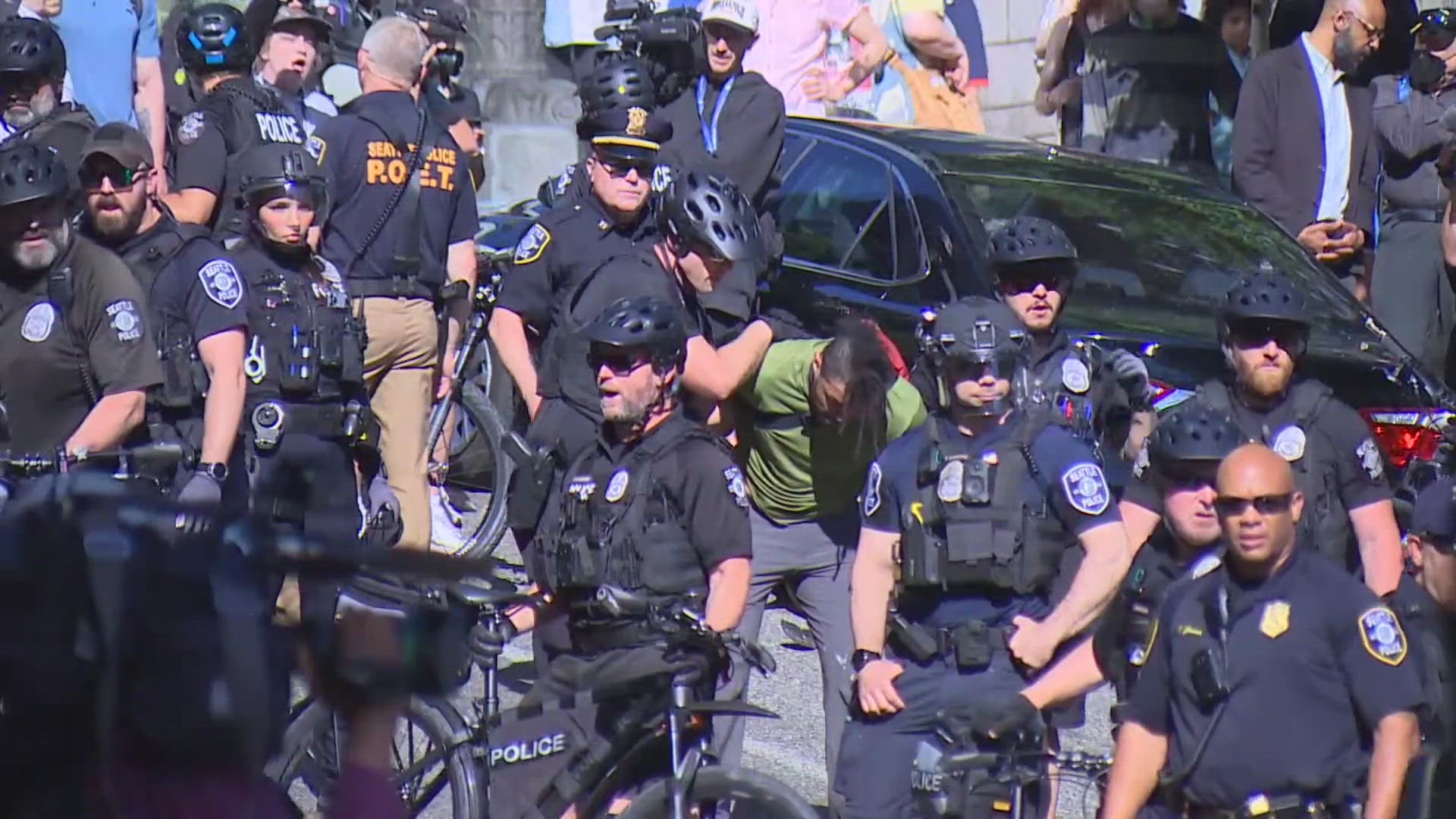 Multiple arrests made amid protest of faith-based event outside Seattle ...