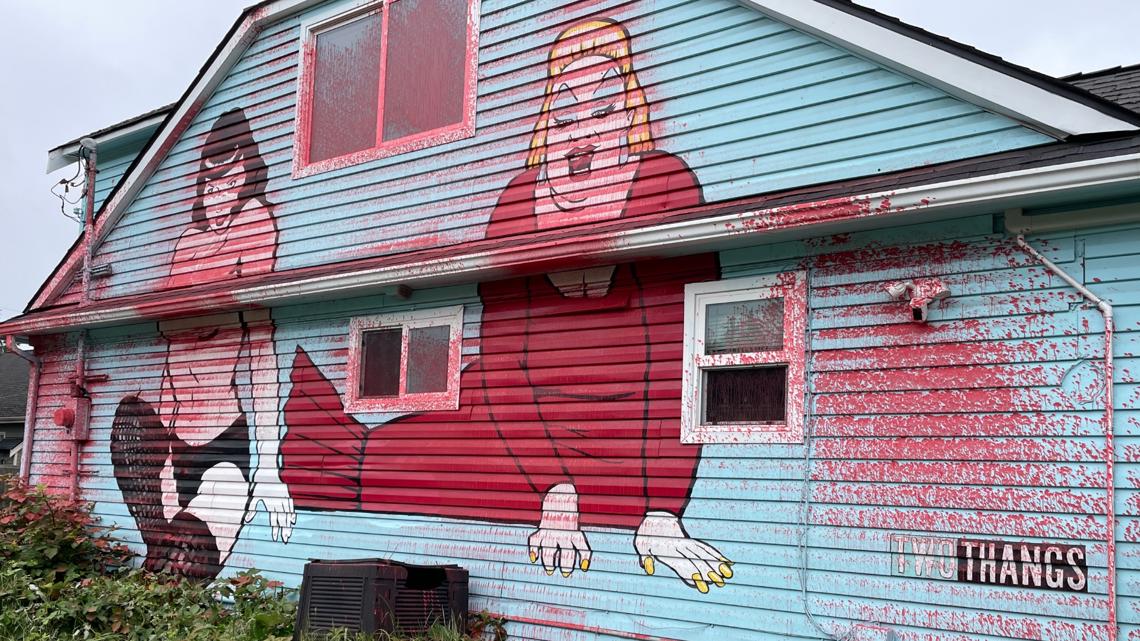 Seattle murals of feminist icons defaced with red paint | krem.com