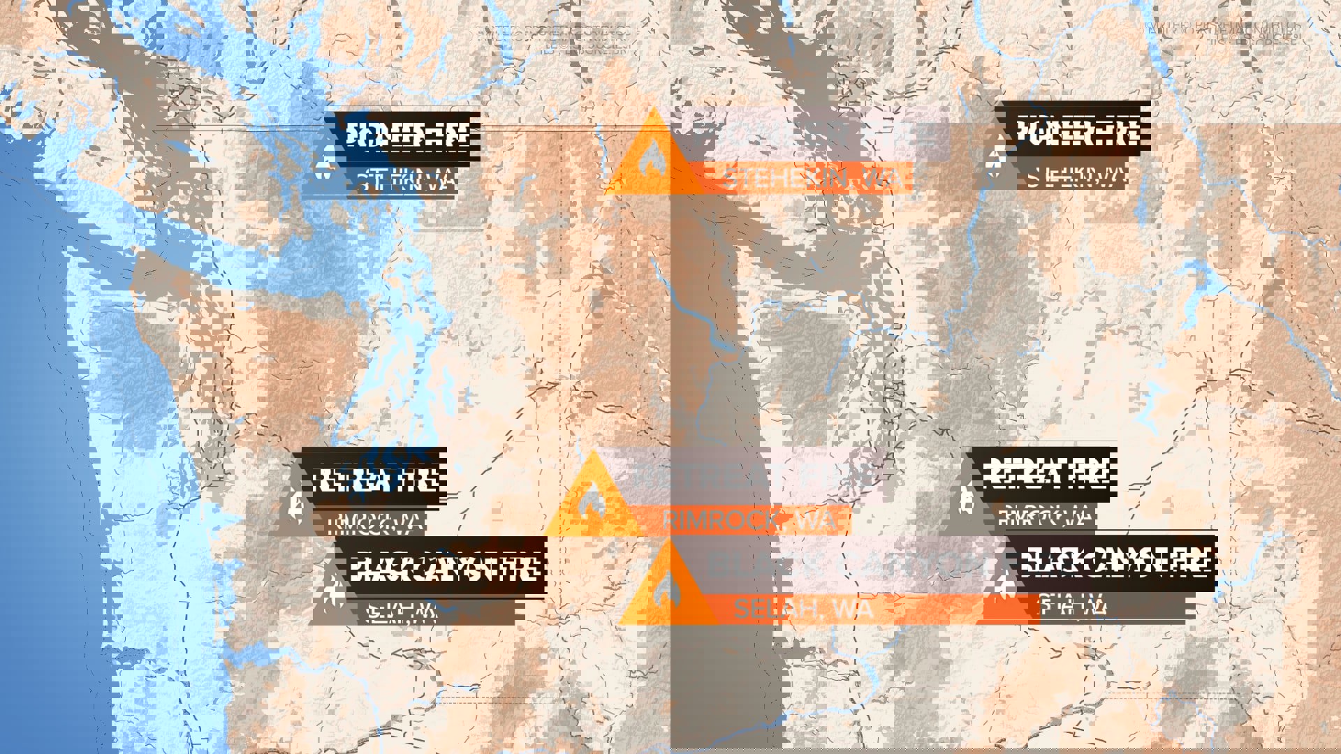 New evacuations ordered as 10 large wildfires burn across Washington ...