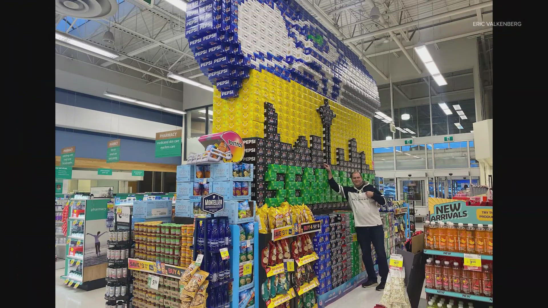 Seahawks superfan builds massive 12s display with 1,500 boxes at ...