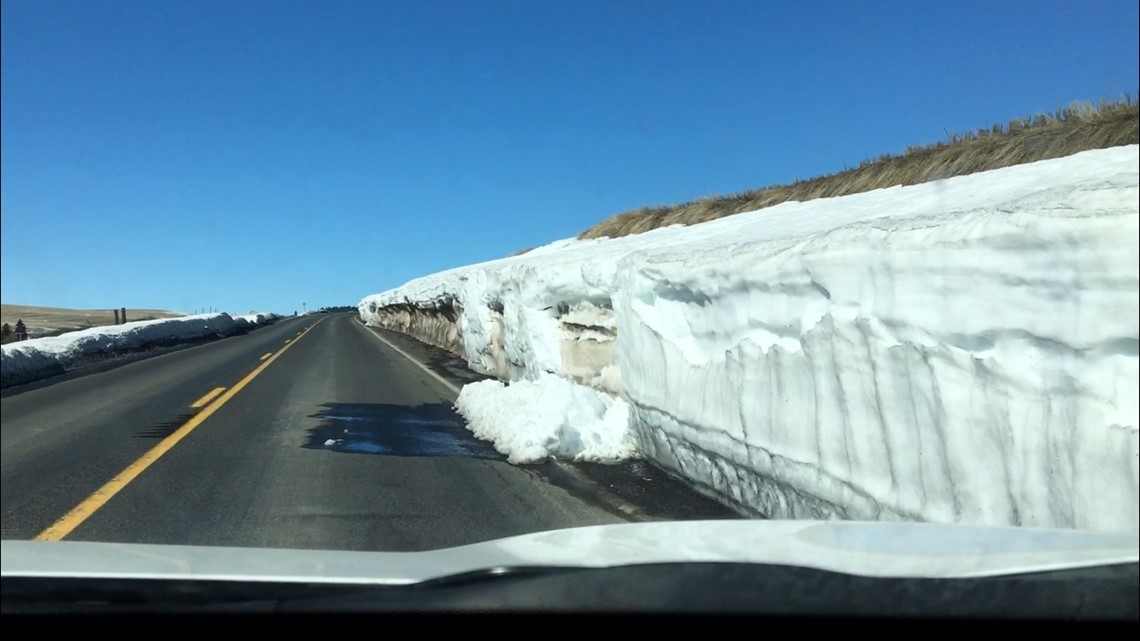 Massive snow drifts slowly melting away in Inland Northwest | krem.com