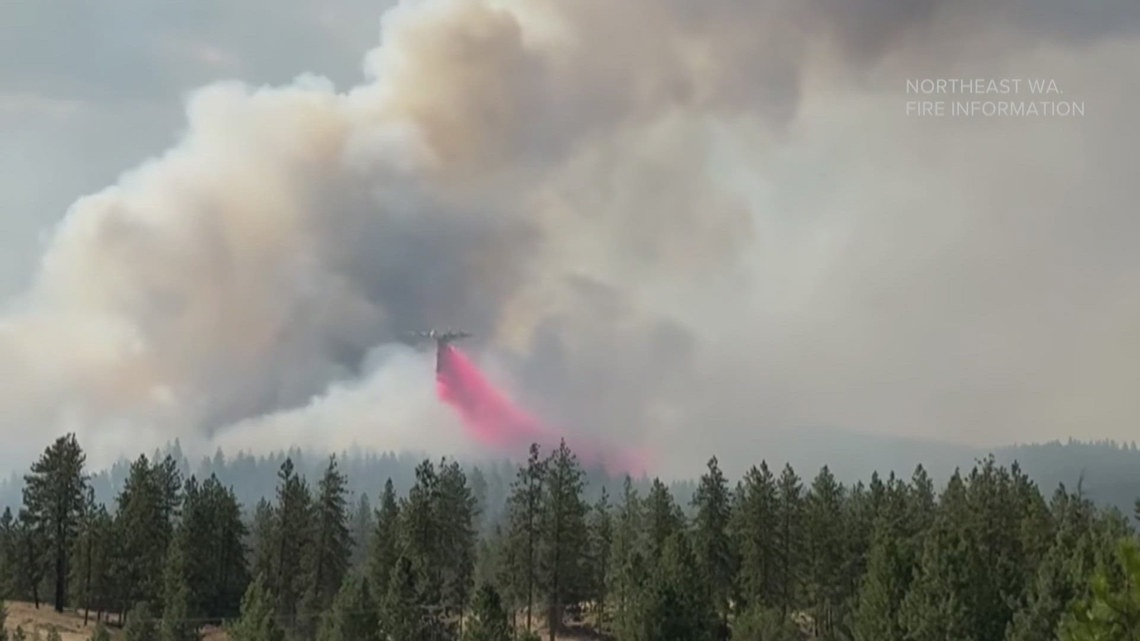 Residents hope to return home as Lake Spokane Fire 16% contained | krem.com