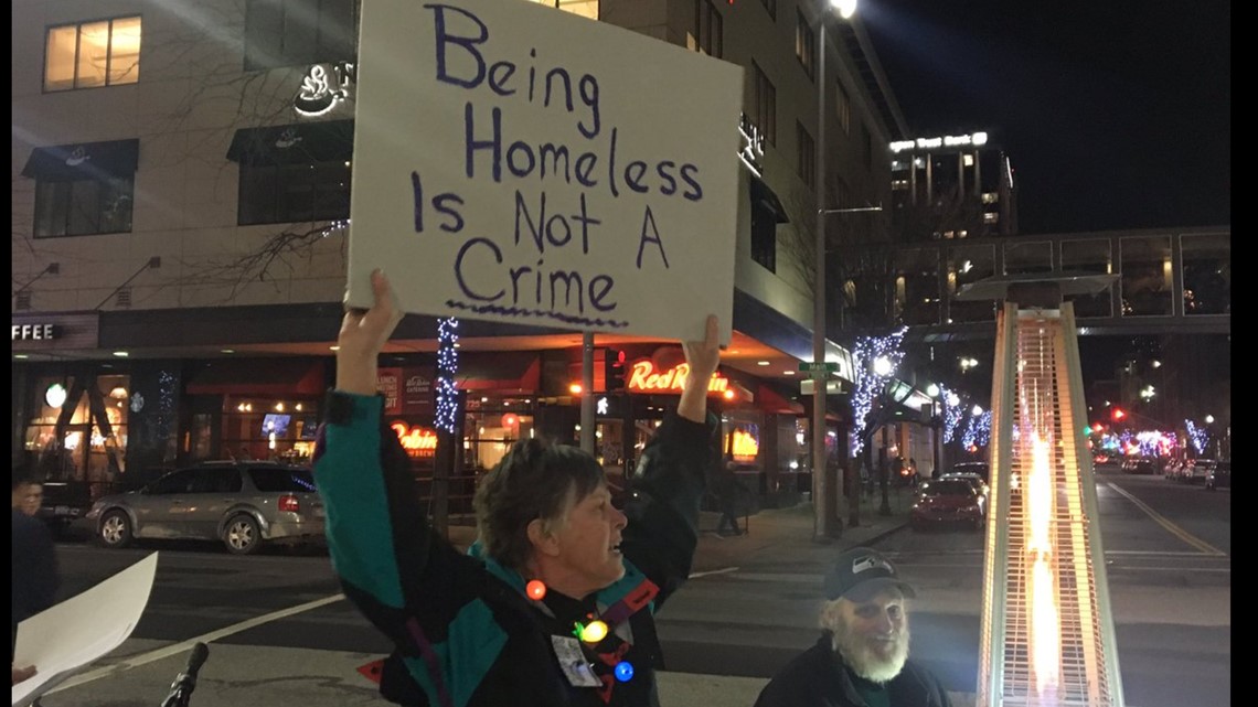 Homeless advocates rally in downtown Spokane | krem.com