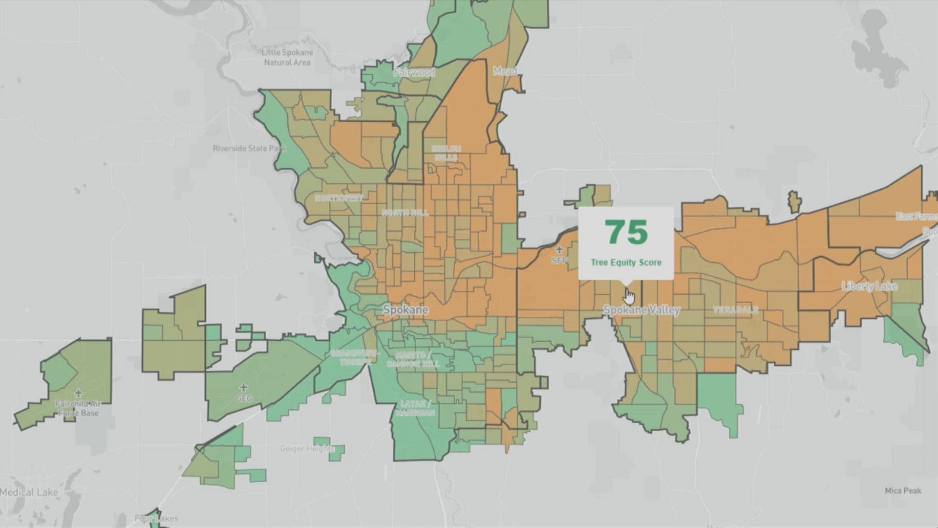 New tree maps reveal hottest sections of Spokane | krem.com