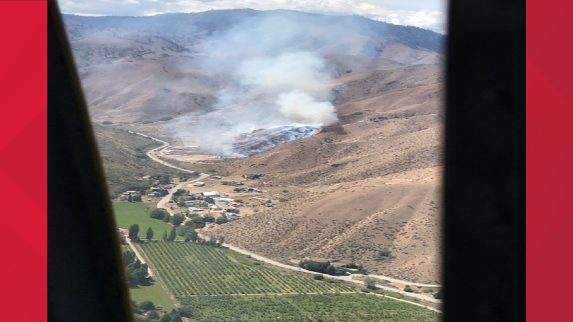 Gun Range Fire burning about 100 acres near Wenatchee | krem.com