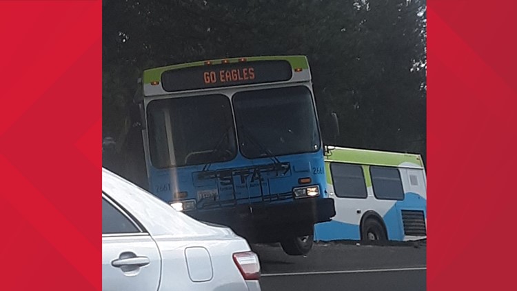 STA bus slides off road in Cheney, none injured | krem.com
