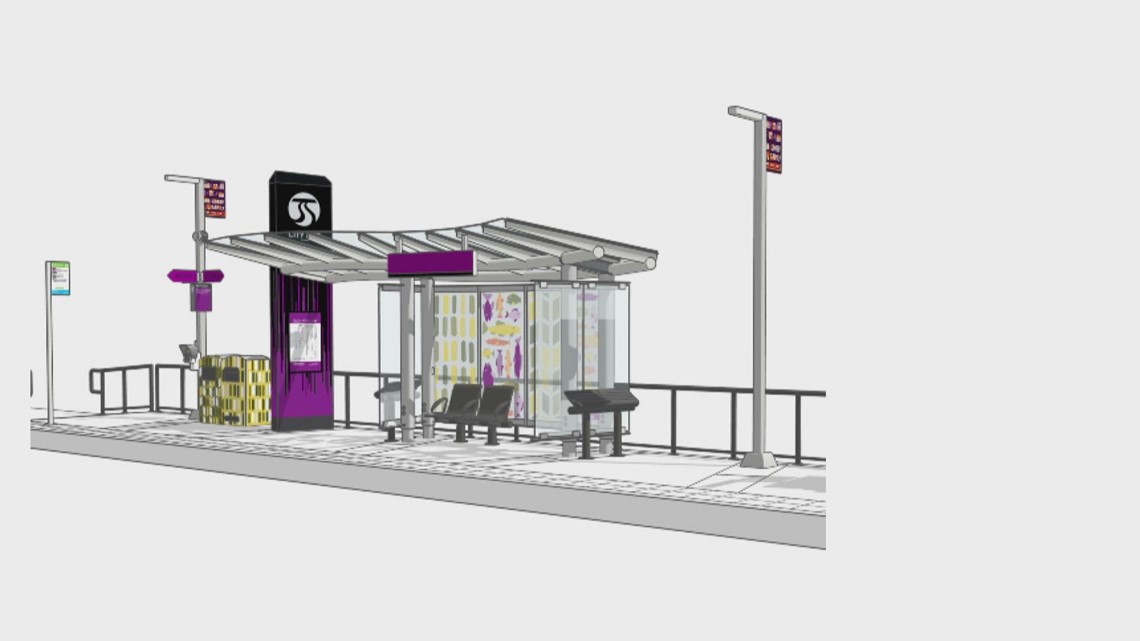 Spokane Transit reveals designs for future city line bus stops | krem.com