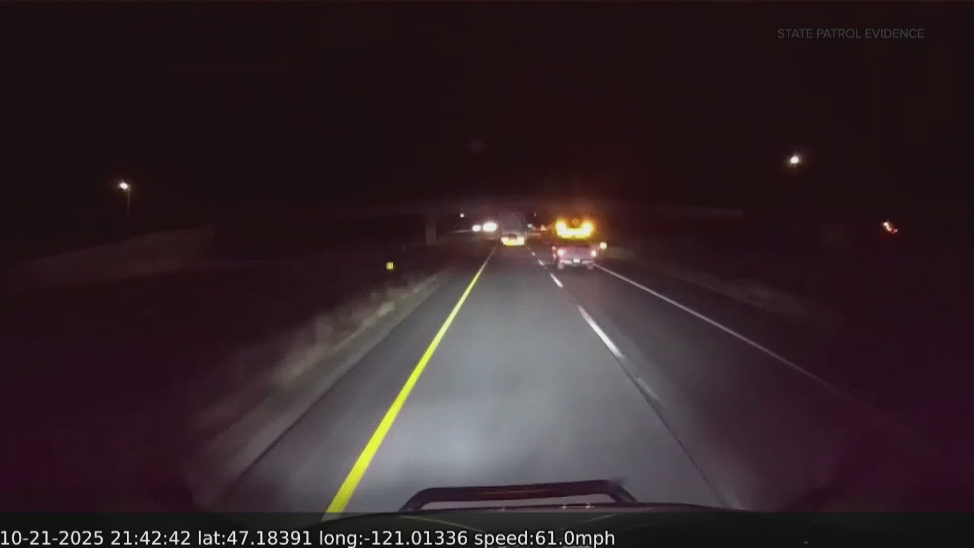 New video shows moment oversized load strikes I-90 overpass | krem.com
