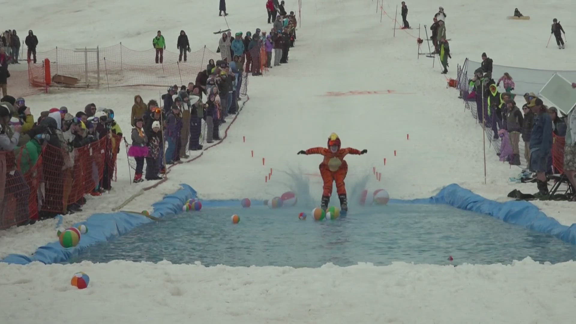 Mount Spokane closes season with a splash at pond skim event | krem.com