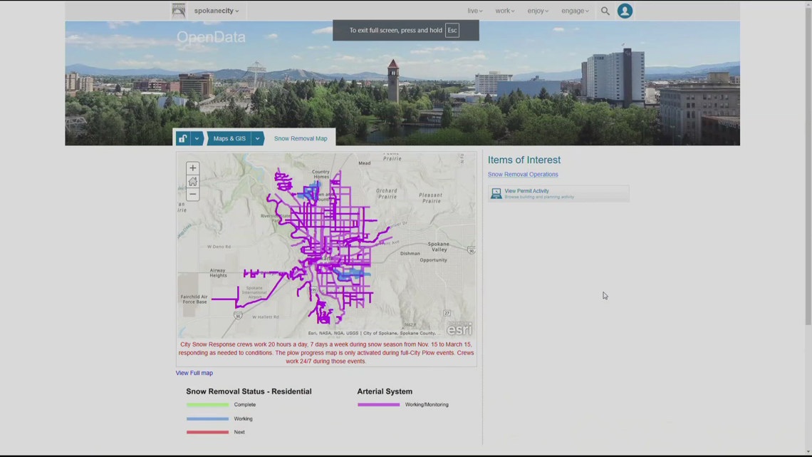 City of Spokane activates first full-city plow of the 2024-25 winter ...