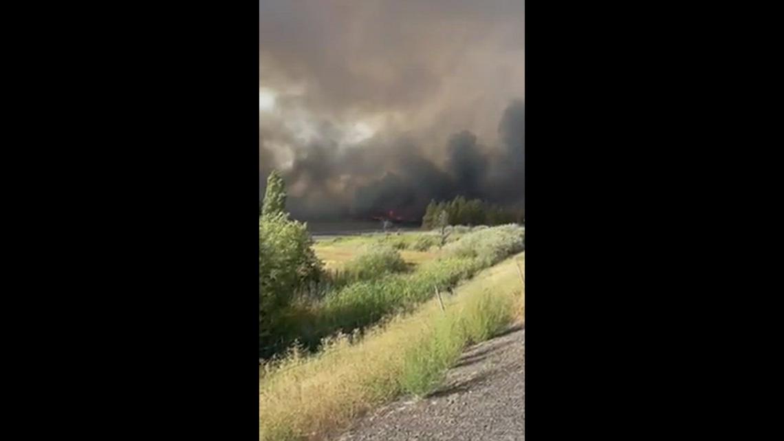 Gray Fire From Granite road and Betz | krem.com