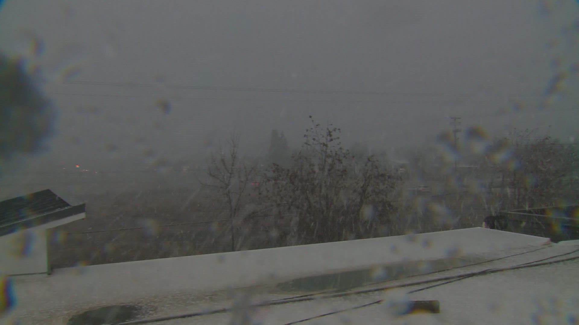Sudden snow blankets Spokane | krem.com