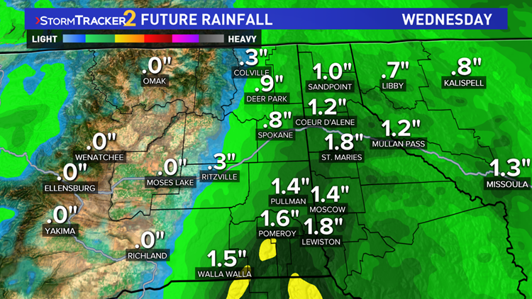 Flood Watch and heavy rain for Coeur d'Alene and the Palouse Wednesday ...