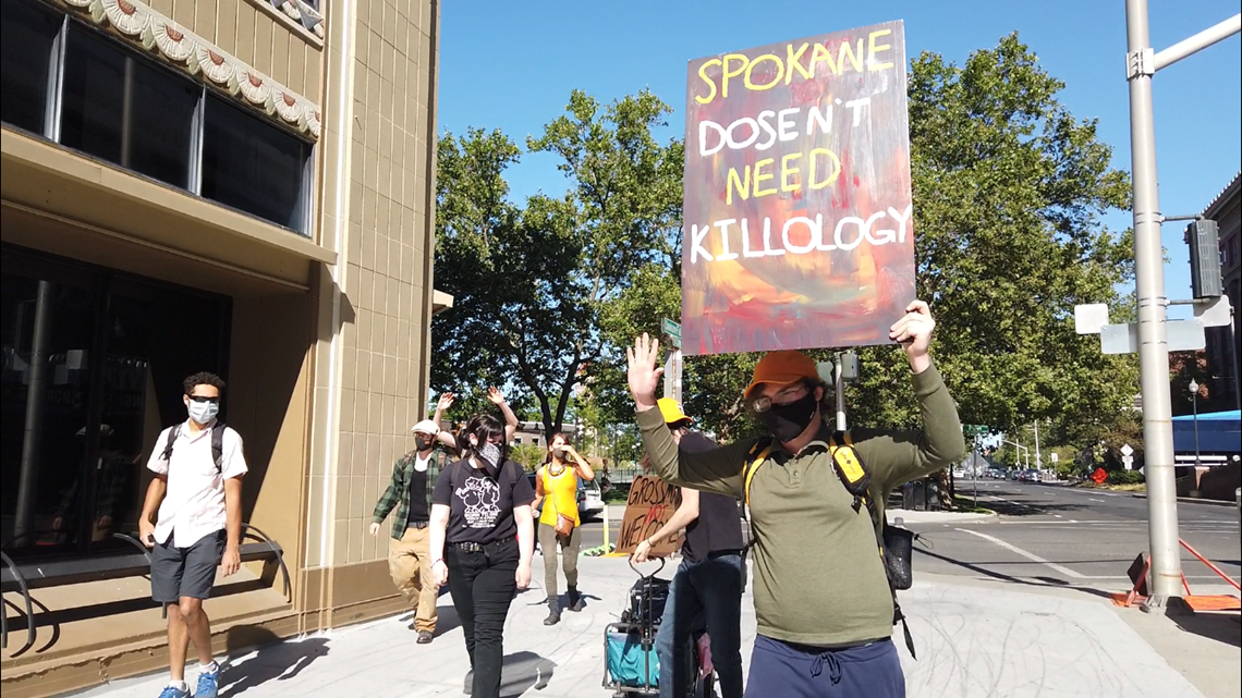 Spokane protesters rally against ‘Killology’ training | krem.com