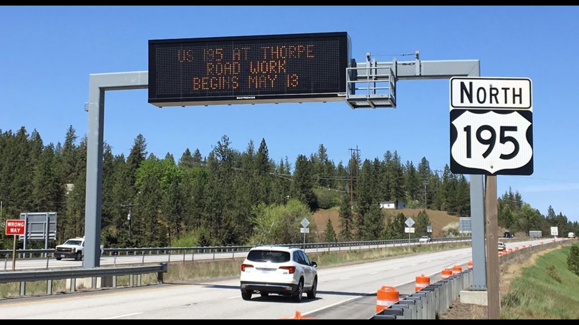 Construction begins on 'J-Turn' at Highway 195 intersection | krem.com