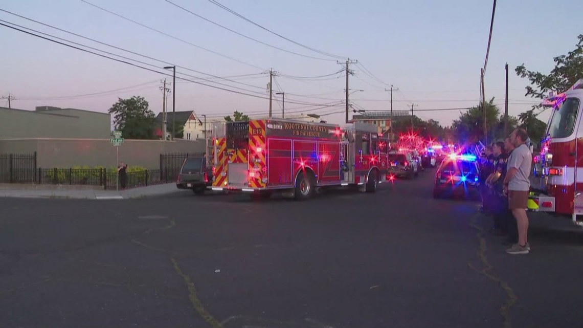 Two slain firefighters have procession from Kootenai Health to Spokane ...