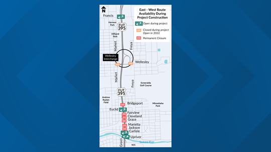 Spokane roads closing for North-South Freeway construction | krem.com