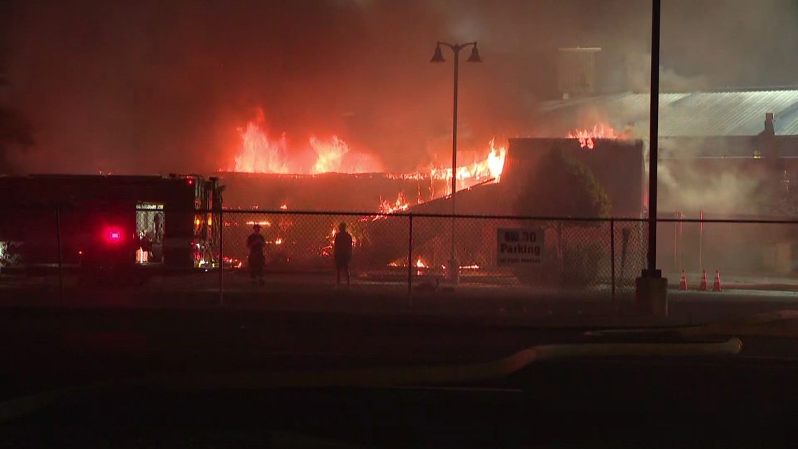 Avista Stadium concession stand on fire | krem.com