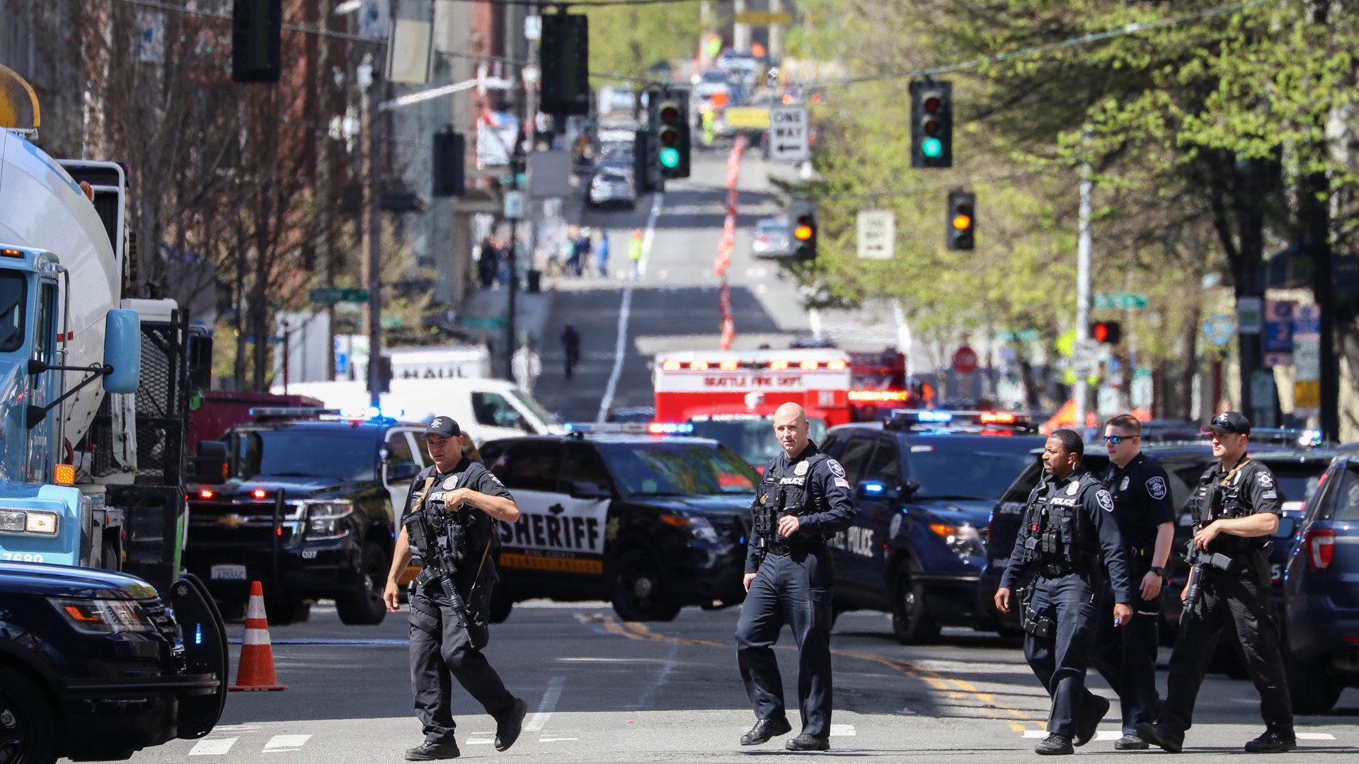 Photos: Officers shot in downtown Seattle | krem.com