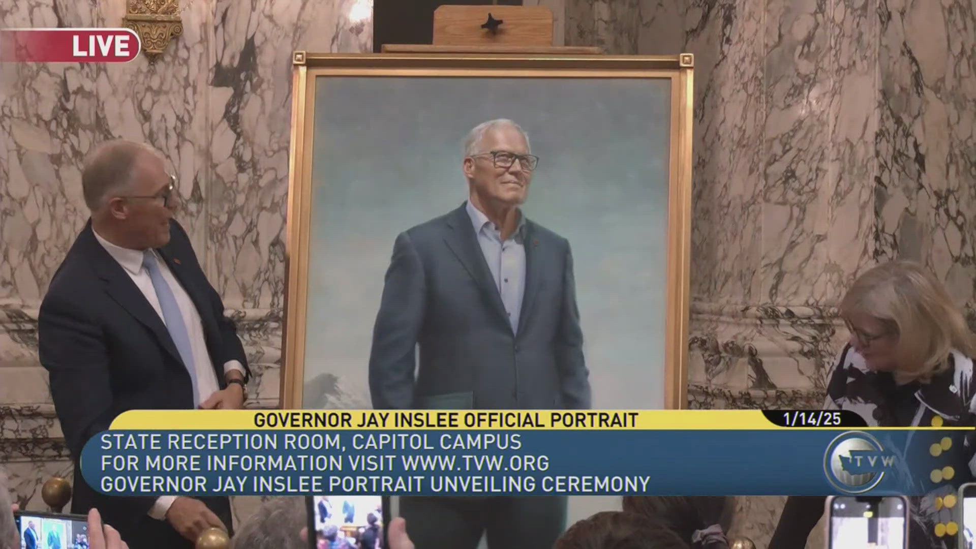 Spokane native paints official portrait of Washington Governor Jay ...