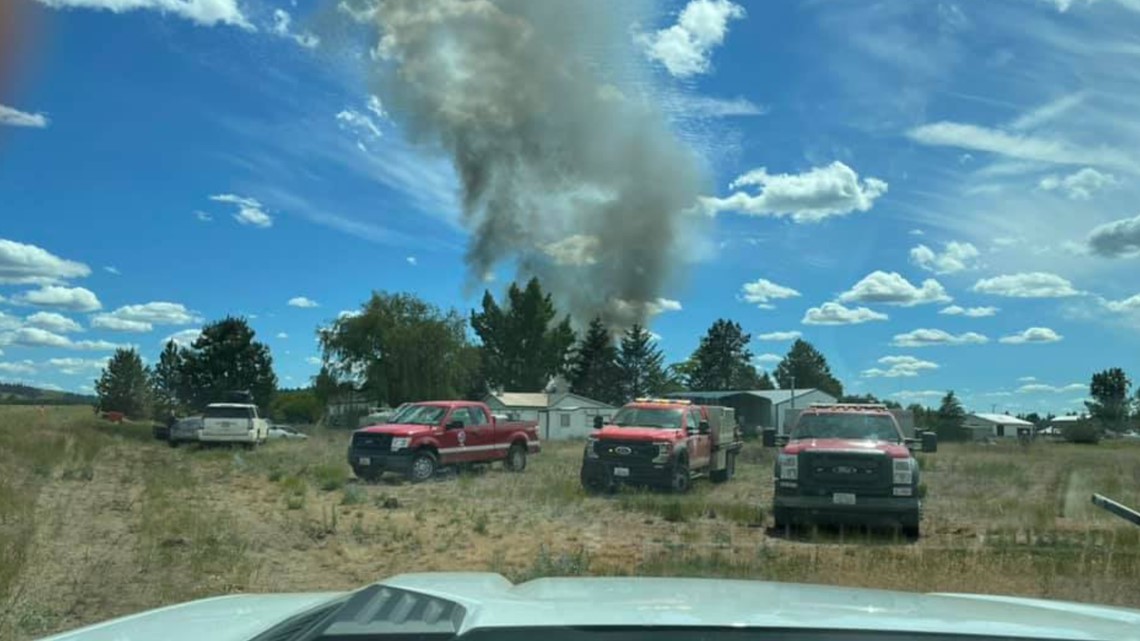 House fire in Medical Lake closes lanes of SR 902 | krem.com
