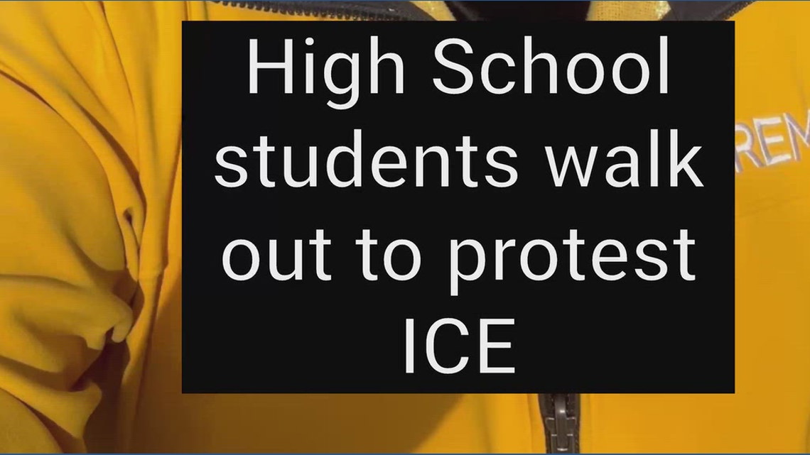 Spokane high school students walk out to protest ICE | krem.com