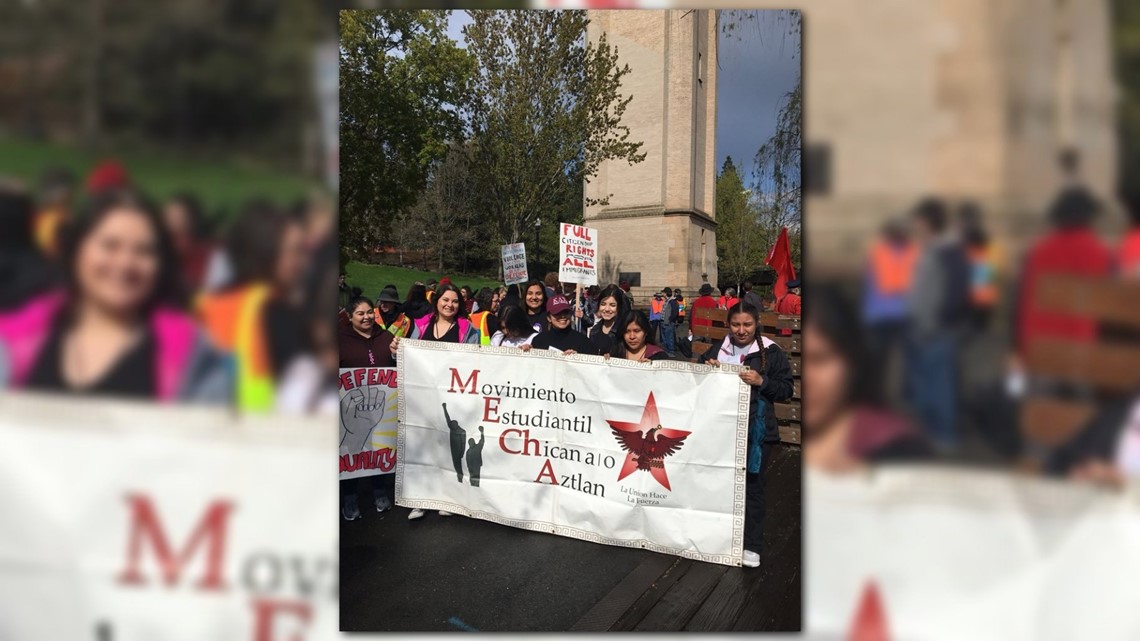 May Day demonstrators in Downtown Spokane march in solidarity with ...