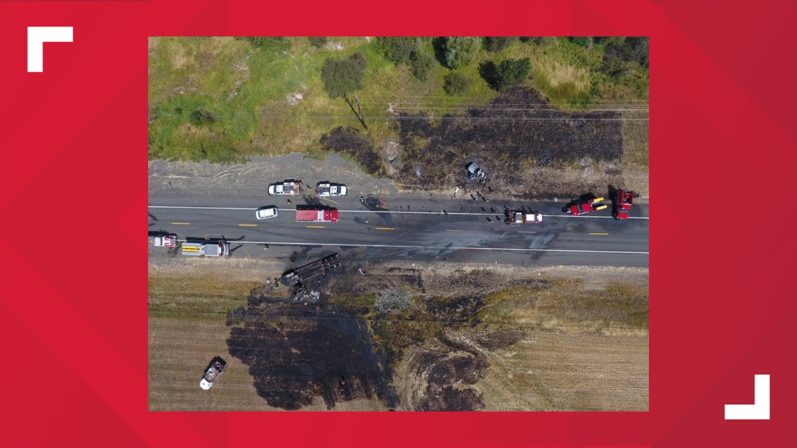 Fire engulfs both vehicles, spreads to field in fatal Hwy 95 crash ...