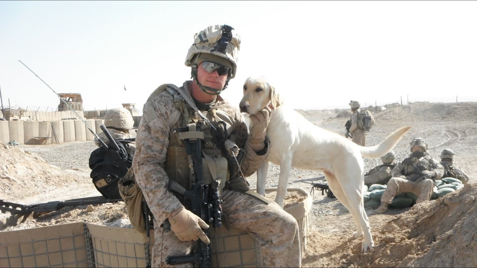 Lewiston Marine reunites with bomb-sniffing dog he served with overseas ...
