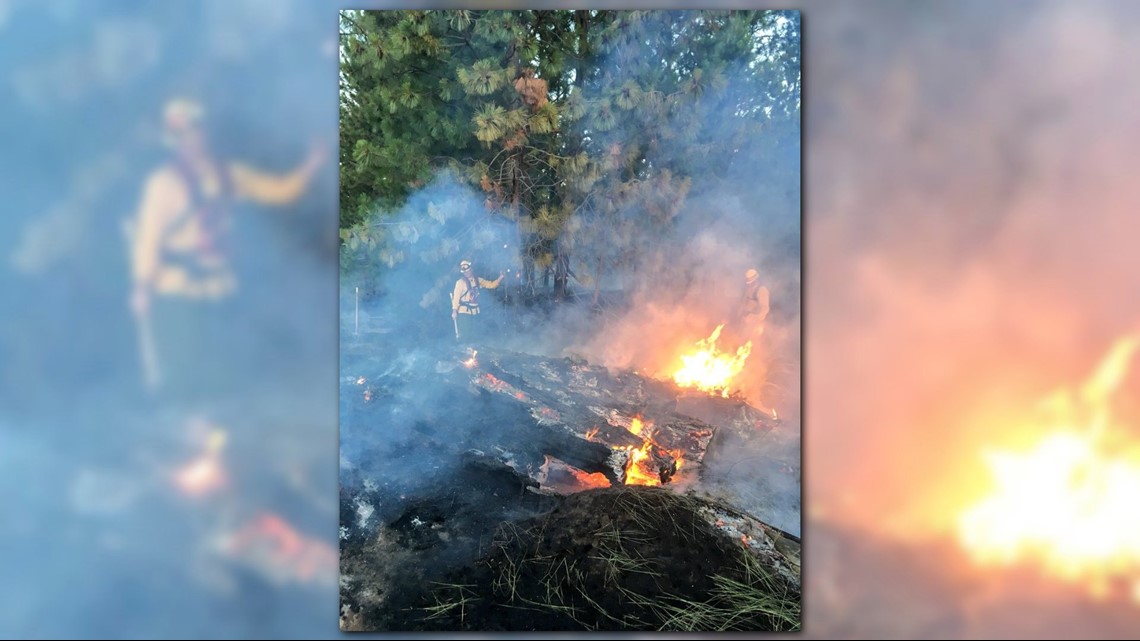 Spokane firefighters working to extinguish one-acre fire in Latah ...