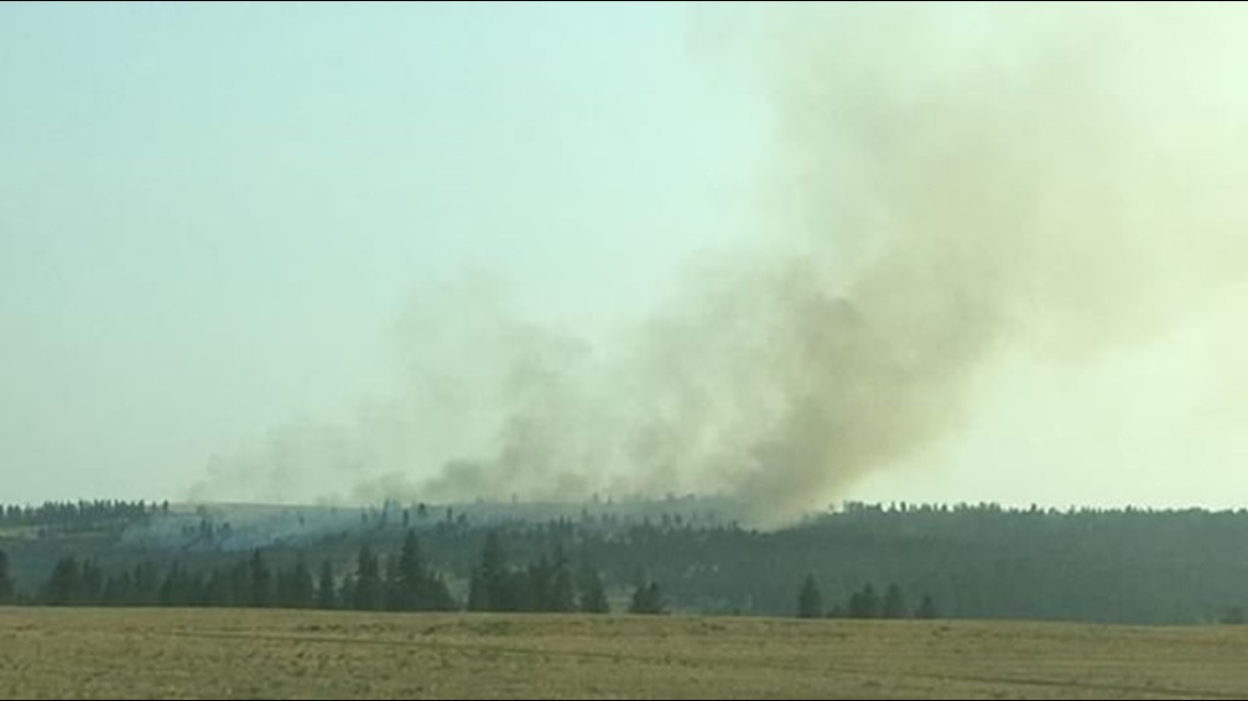 Wildfire burning north of Rearden grows to 70 acres | krem.com