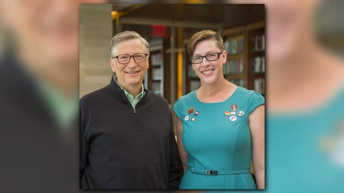 Teacher of the year, Mandy Manning, chats with Bill Gates about the ...