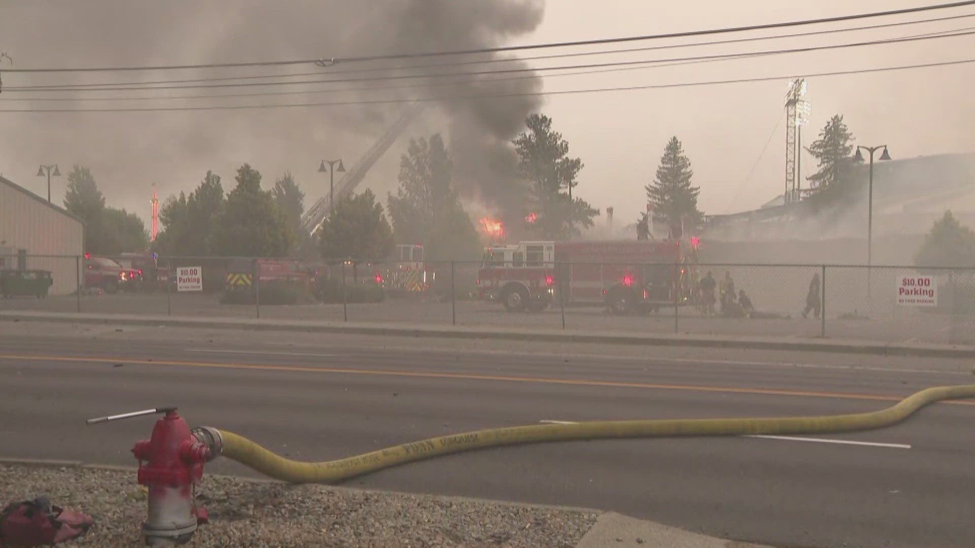 6:30 a.m. update: Fire breaks out at Avista Stadium | krem.com