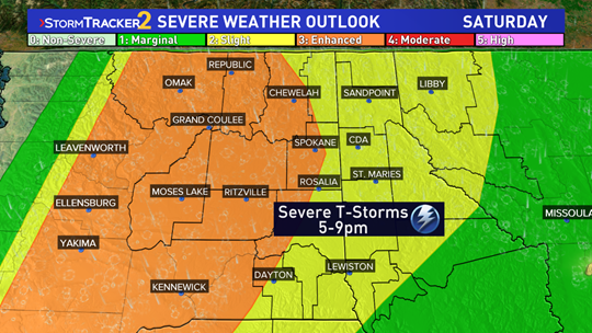 Severe weather to hit central Washington and Spokane today | krem.com