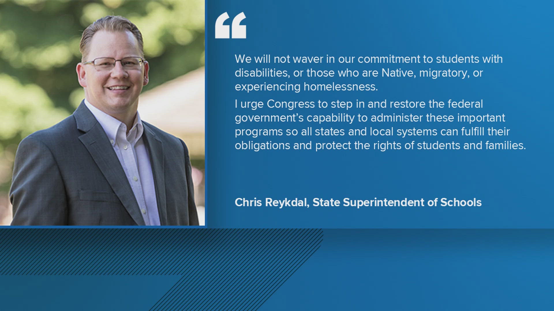 Washington state superintendent speaks out following federal layoffs ...