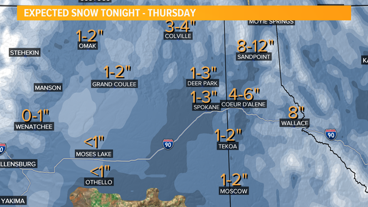 Comparing Spokane snowfall so far this season to last season | krem.com