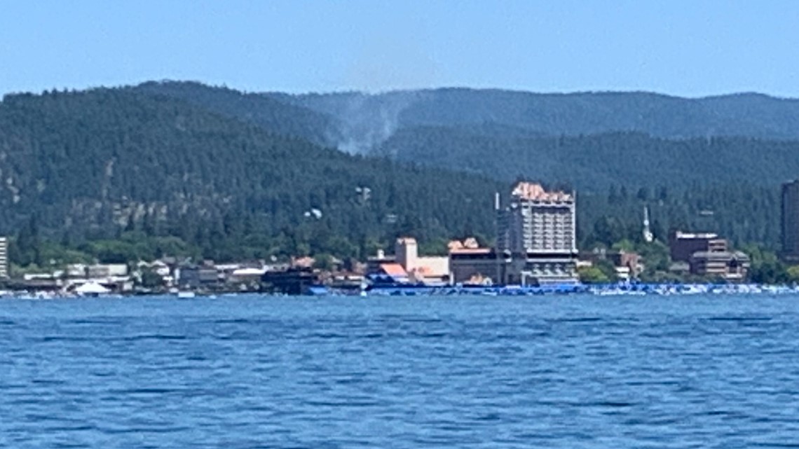 2 acre fire burning on Cherry Hill in Coeur d'Alene | krem.com