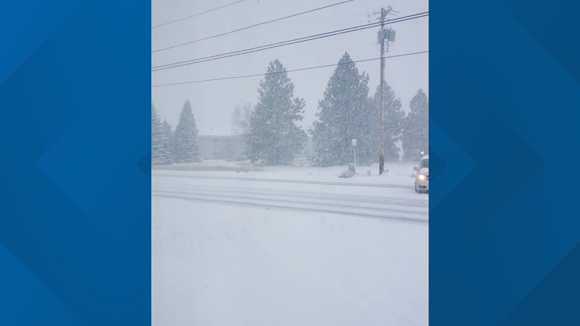 Slick roads in Spokane on Monday after record-setting snowfall | krem.com