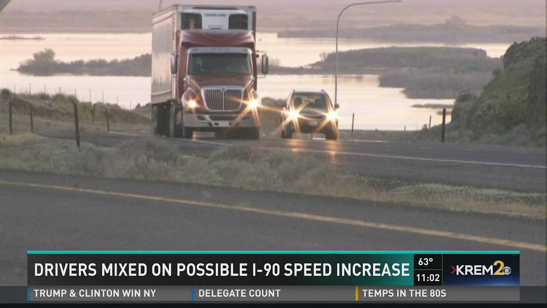 Drivers mixed about possible I-90 speed increase | krem.com