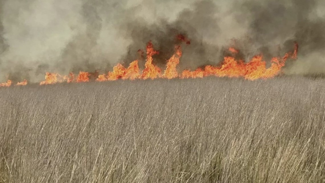Crews battling wildfire on State Route 26 near Dusty in Whitman County ...