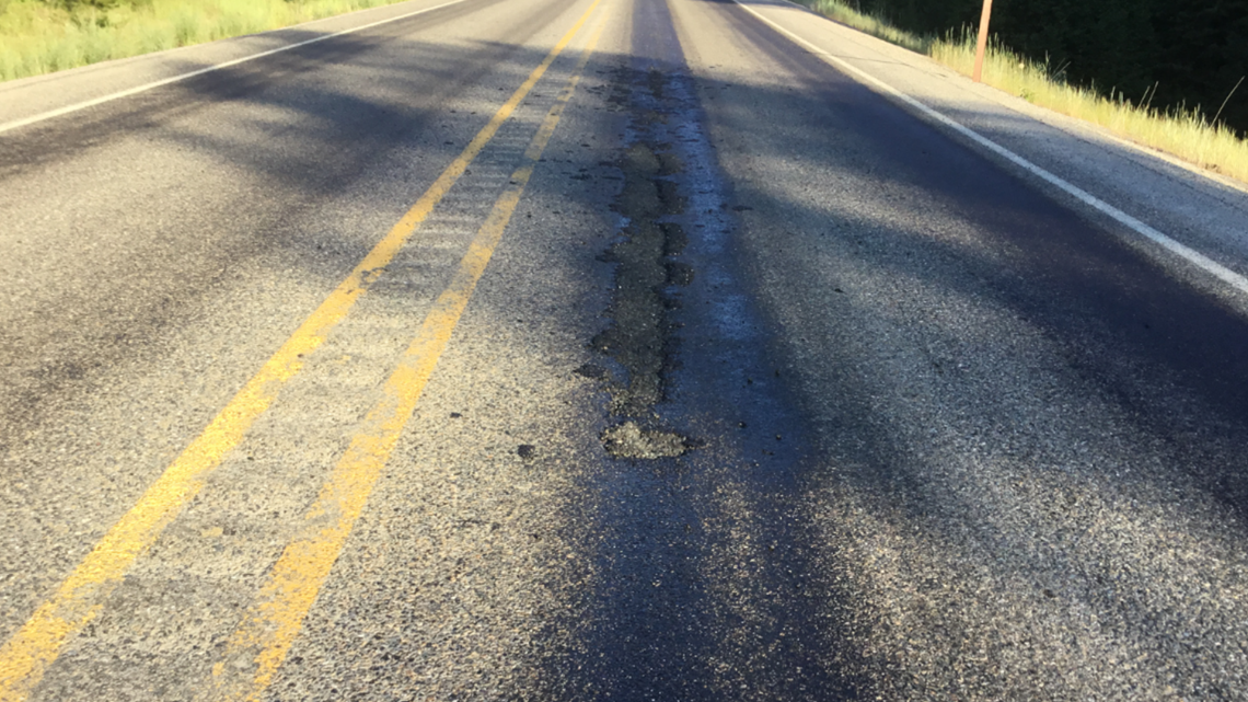 Heat leads to peeling pavement, oil on Inland Northwest roads | krem.com