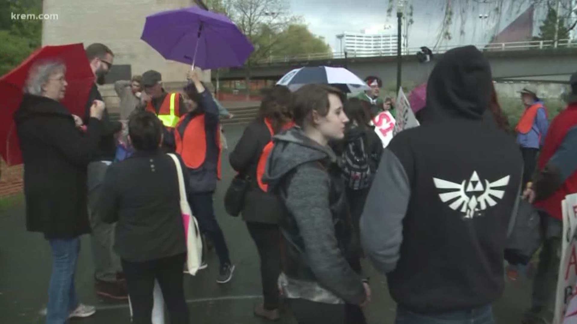 May Day demonstrators in Downtown Spokane march in solidarity with ...