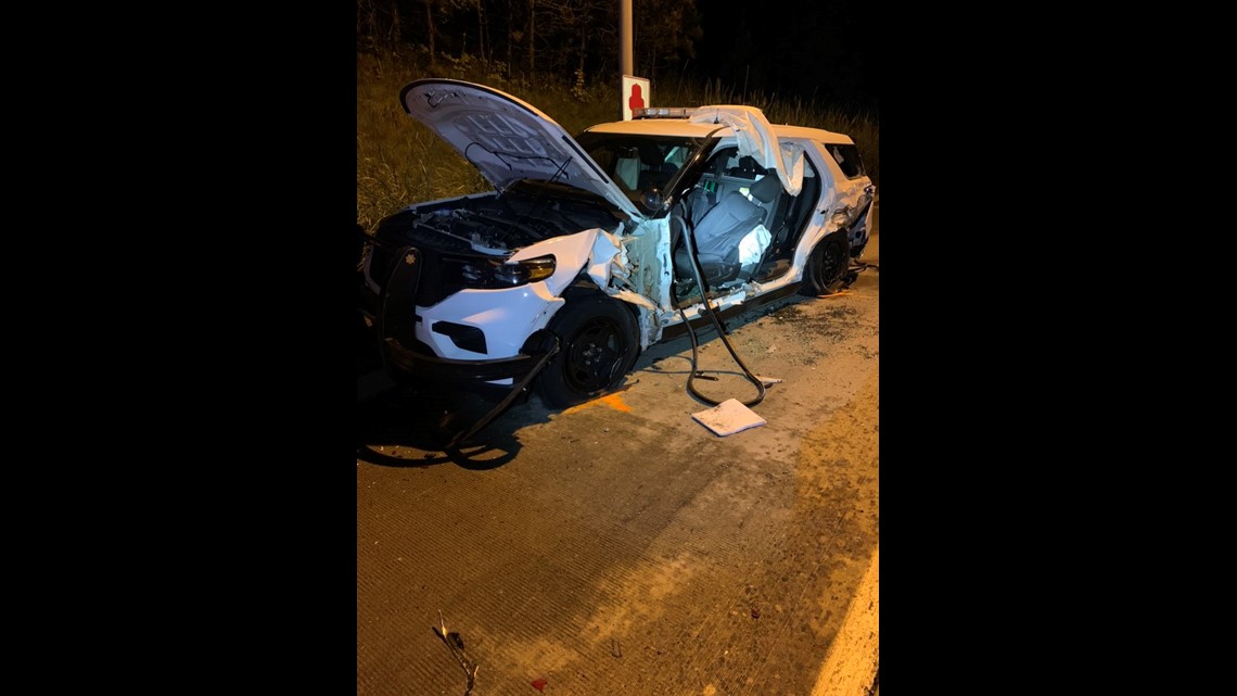 WSP trooper injured after semi-truck hit patrol car on I-90 in Spokane ...