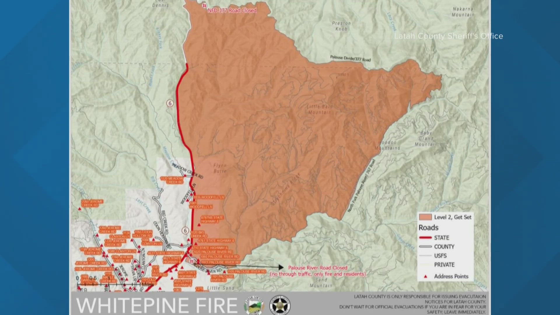Giant White Pine Campground evacuated after wildfire sparks in Latah County | krem.com