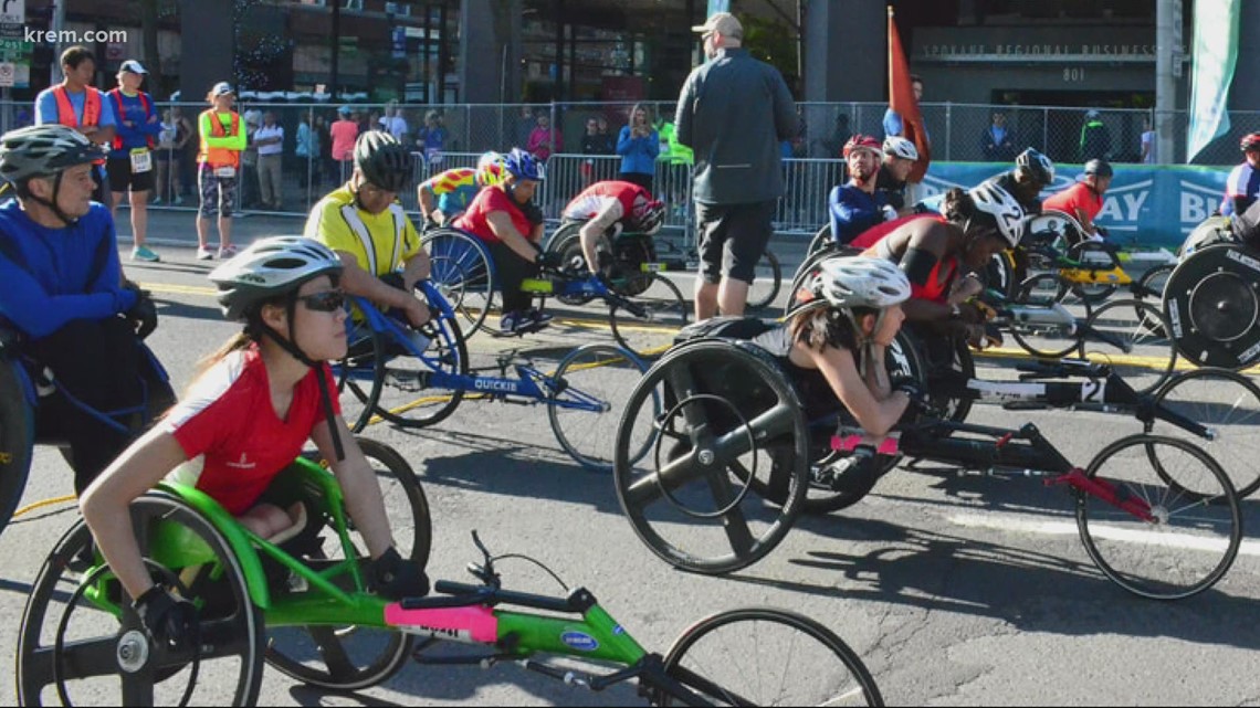 Wheelchair track and field athlete races Bloomsday | krem.com