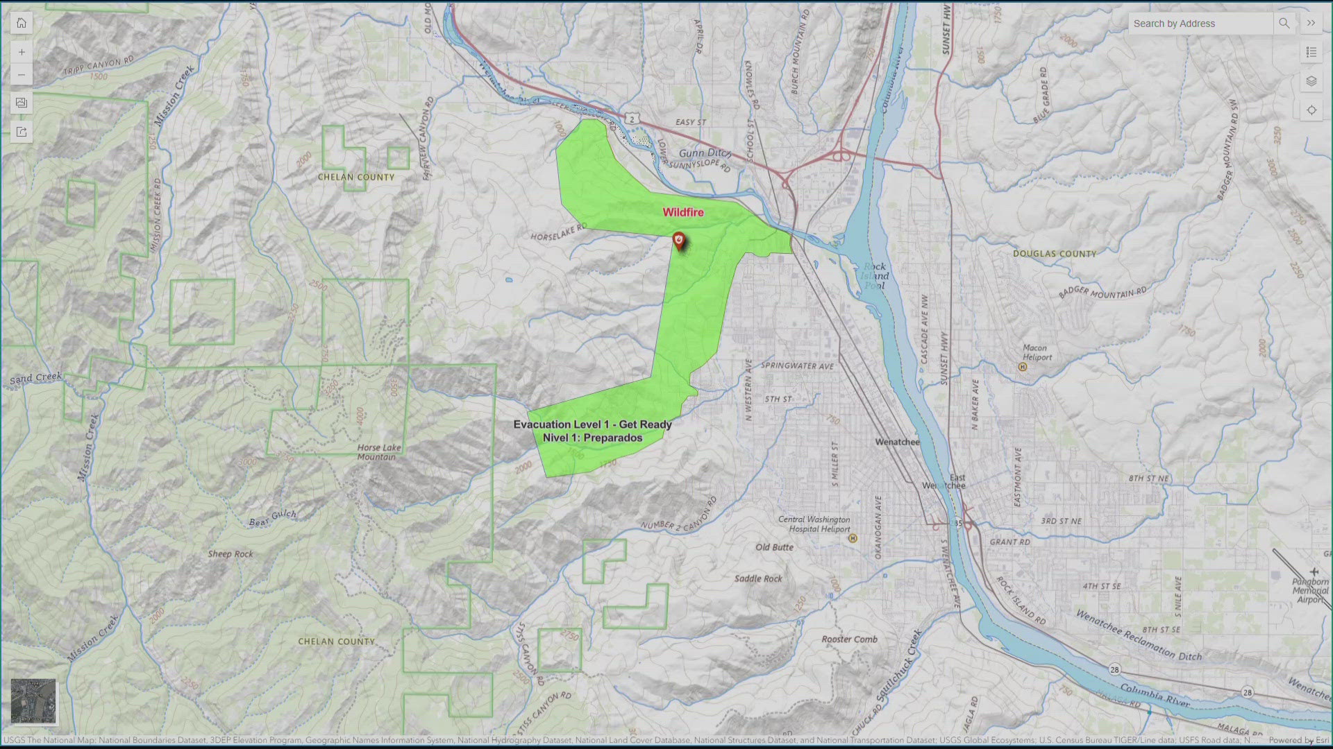 Evacuations reduced after wildfire sparks in Wenatchee | krem.com